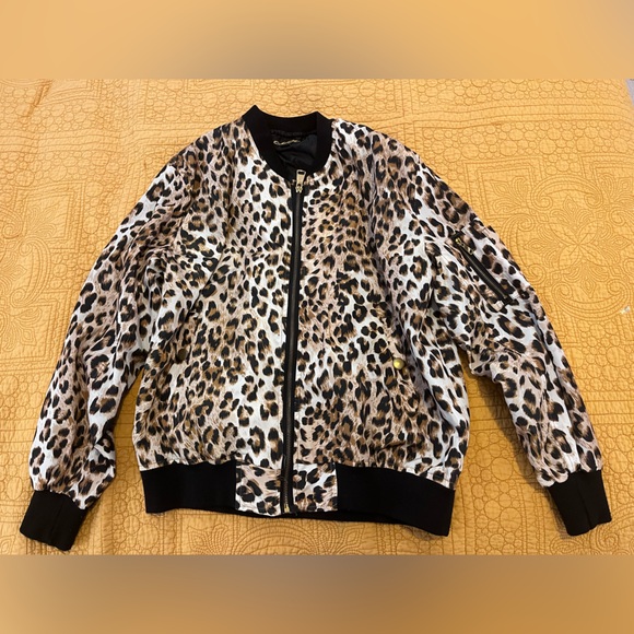 Mw | Jackets & Coats | Vintage Leopard Print Bomber Jacket | Poshmark